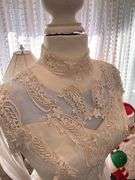 Wedding dress w/ hat/veil on dress form - Hurley Real Estate & Auctions