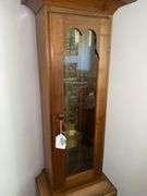 Tall case clock, walnut case, moon phase dial, glass waist door 15 ...