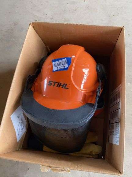 Stihl hardhat/face guard, camo hat, work gloves - Hurley Real Estate ...