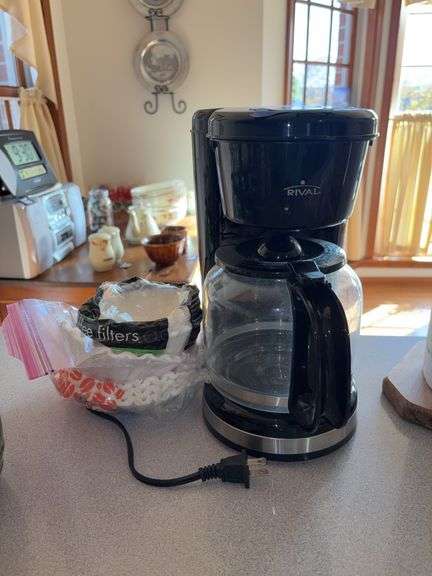 Rival coffee maker and filters - Hurley Real Estate & Auctions