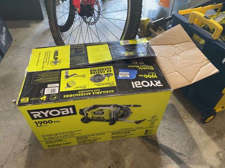 Ryobi electric pressure washer, in box - Hurley Real Estate & Auctions
