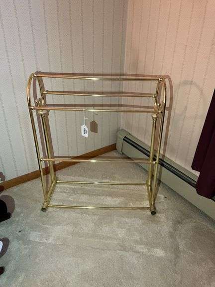 Brass tone quilt rack - Hurley Real Estate & Auctions