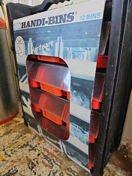 Handi-bins. Storage and hardware bin - Hurley Real Estate & Auctions