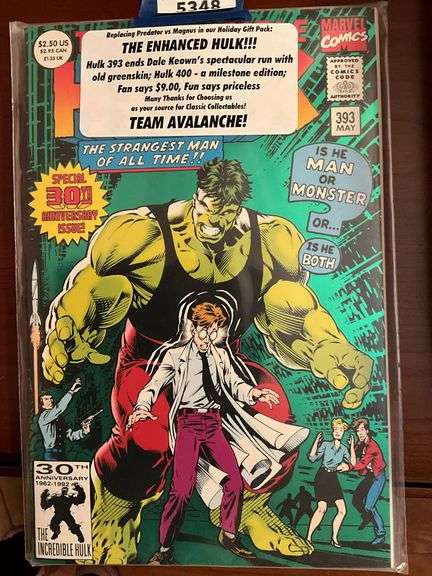 Marvel Comics The Enhanced Hulk, issue 393 - Hurley Real Estate & Auctions