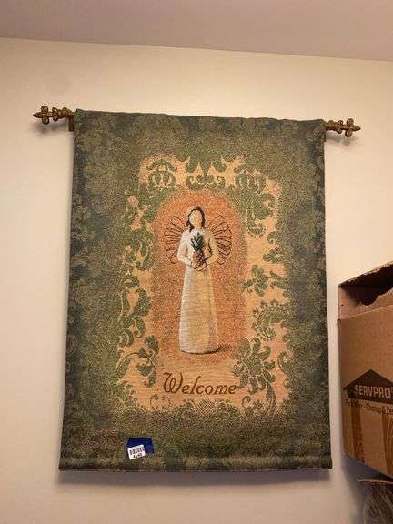Willow Tree angel tapestry wall banner and pole - bring tools for ...