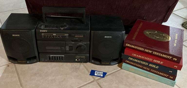 Sony stereo boombox and Dramatized Bible set - Hurley Real Estate ...