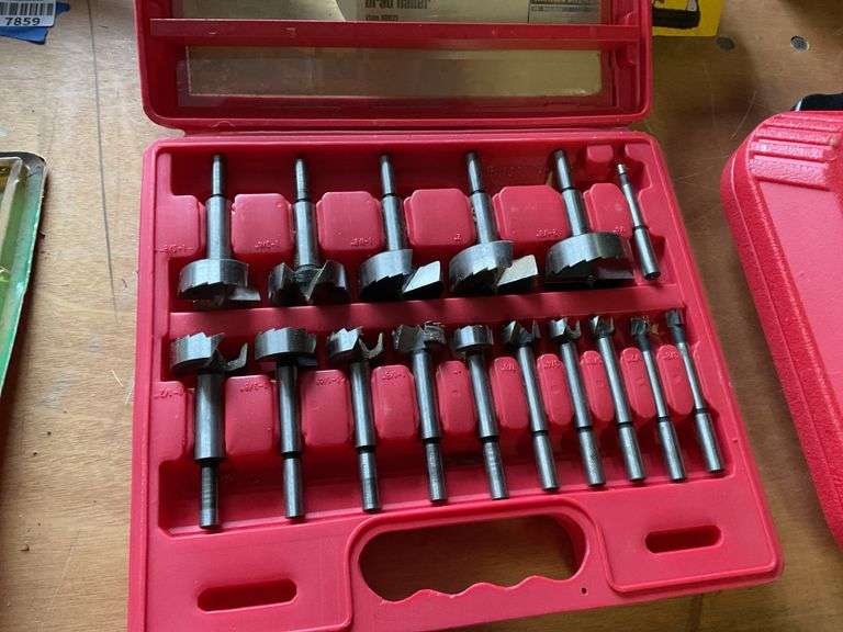 Hickory forstner bit set in case - Hurley Real Estate & Auctions