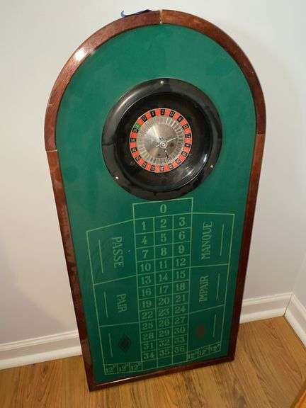 Roulette wheel casino board - Hurley Real Estate & Auctions