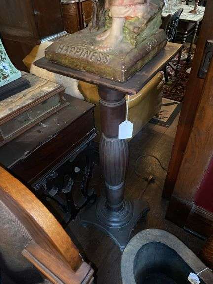 Square pedestal w/ turned/reeded column 14x14x42 - Hurley Real Estate ...