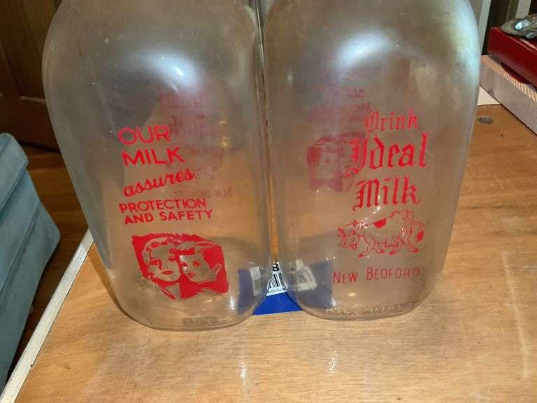 Two baby face cream top milk bottles: Ideal Dairy/ New Bedford - Hurley ...