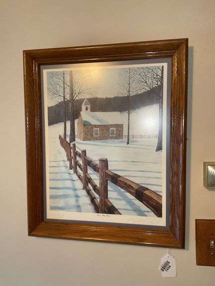 Ken Hamrick limited edition print, Eyler's Valley Chapel, 104/700 ...
