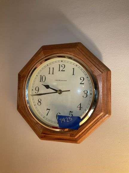 Wall hangings: gilt framed mirror, floral print, swag and wall plaques ...