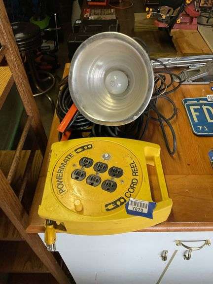 Clamp-on light, Powermate cord reel, extension cords - Hurley Real ...