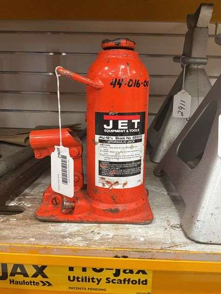 JET 12 1/2 ton hydraulic jack - Hurley Real Estate & Auctions