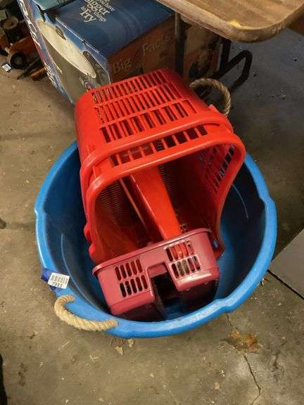 Plastic tote and caddies - Hurley Real Estate & Auctions