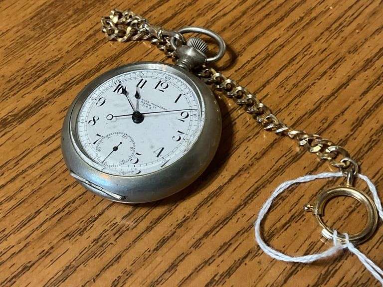 New York Standard pocket watch w/ chain - Hurley Real Estate & Auctions