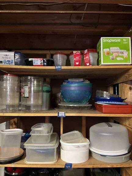 Contents of three shelves: plasticware storage containers - Hurley Real ...