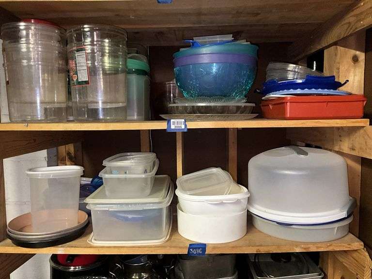 Contents of three shelves: plasticware storage containers - Hurley Real ...