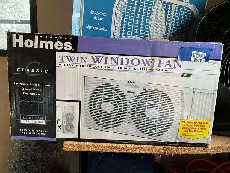 Box fan, window fan, table fan - Hurley Real Estate & Auctions