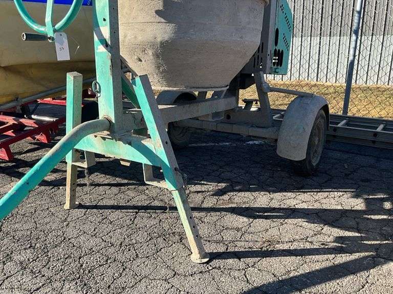 Towable IMER workman II 350 cement mixer with 7 hp gas powered engine ...