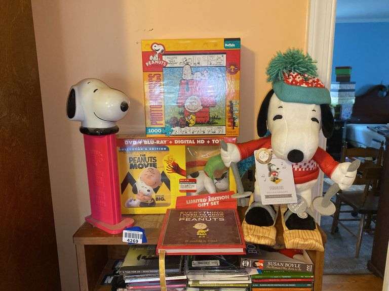 Contents of shelf: Snoopy/Peanuts collectibles - Hurley Real Estate ...