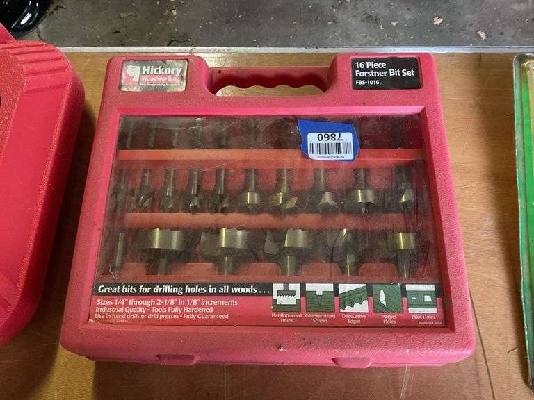 Hickory forstner bit set in case - Hurley Real Estate & Auctions