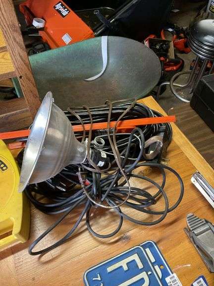 Clamp-on light, Powermate cord reel, extension cords - Hurley Real ...