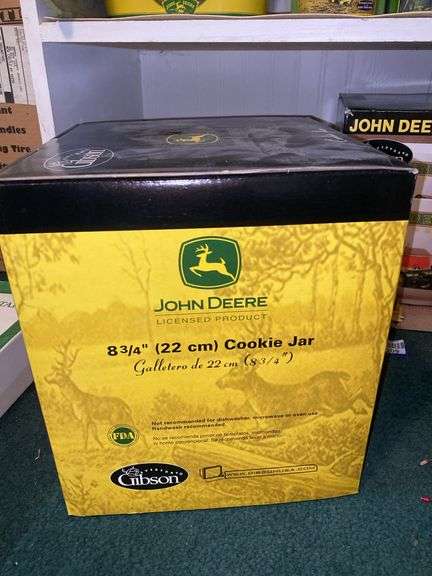 John Deere barn cookie jar in box - Hurley Real Estate & Auctions