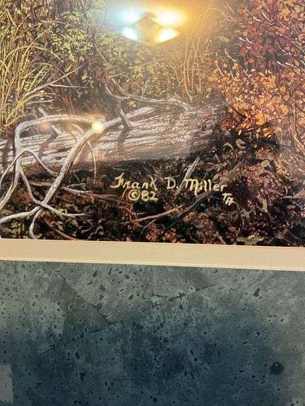 Frank D. Miller moose print, framed - Hurley Real Estate & Auctions