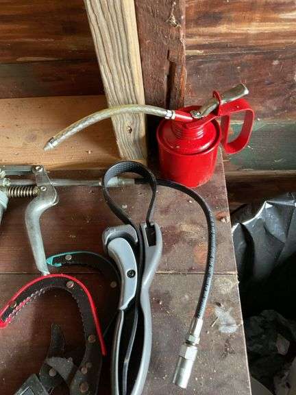 Grease guns, rubber strap wrench, misc - Hurley Real Estate & Auctions