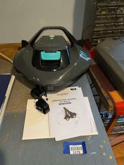 Aiper robotic pool cleaner w/ manual - Hurley Real Estate & Auctions