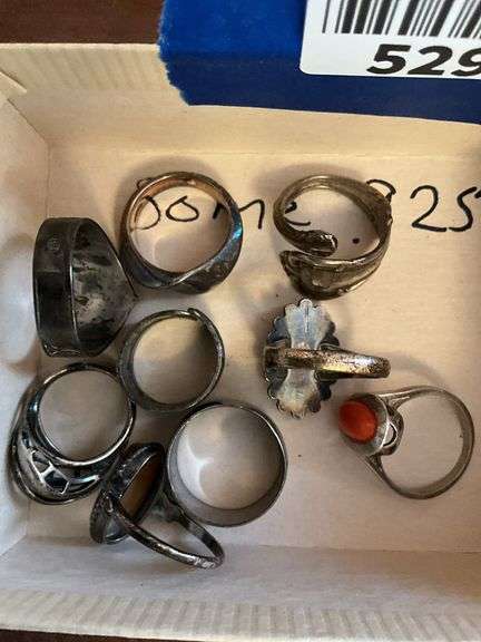 Eight ladies rings - some are sterling 925 - Hurley Real Estate & Auctions