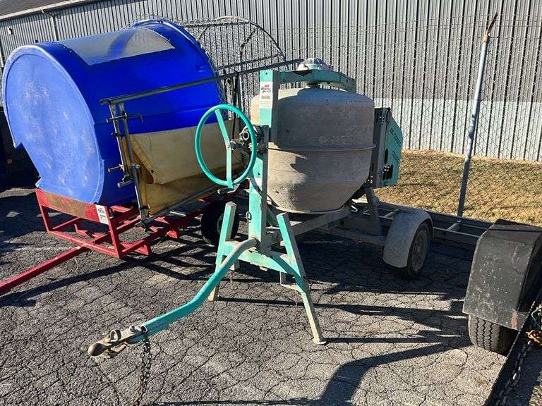 Towable IMER workman II 350 cement mixer with 7 hp gas powered engine ...