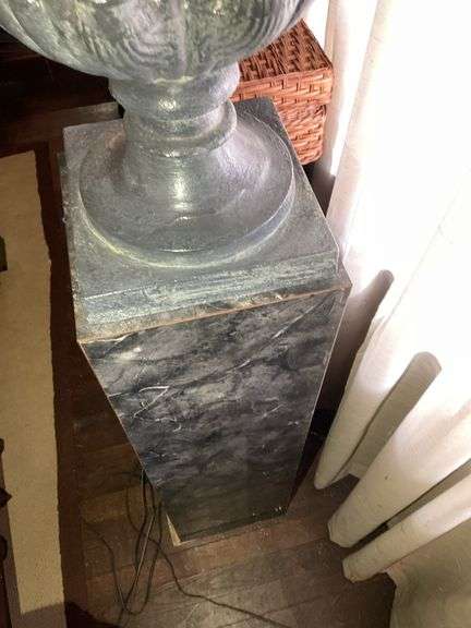 Square marble finish pedestal 10.25”x10.25”x37” - Hurley Real Estate ...