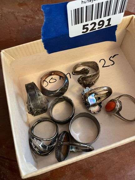 Eight ladies rings - some are sterling 925 - Hurley Real Estate & Auctions