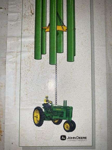 John Deere B tractor wind chime in box - Hurley Real Estate & Auctions
