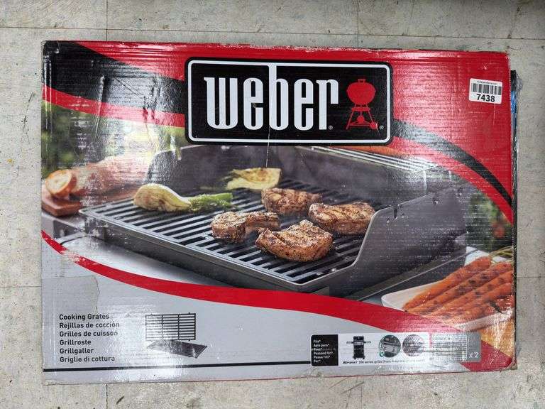Weber Cooking Grates, Fits Spirit 200 series grills (front-mounted ...