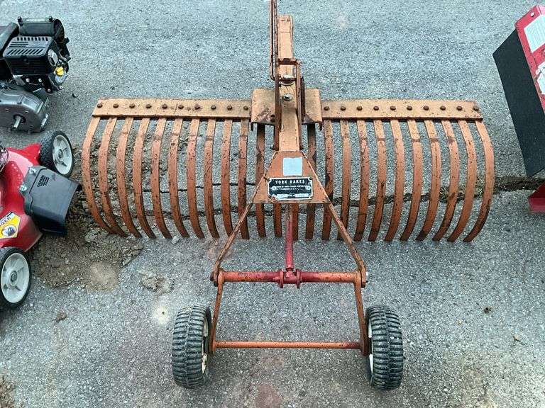 York 4 ft pull type landscape rake, Model TA1 - Hurley Real Estate ...