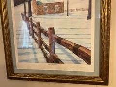 Kenneth Hamrick print, Eyler's Valley Chapel, framed - Hurley Real ...
