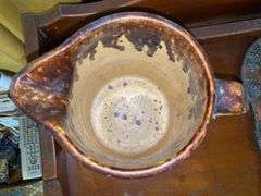 Rockingham glazed relief molded pitcher 8.5” - Hurley Real Estate ...