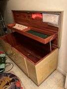 MCM mid-century modern Lane cedar chest 42x16x19, and holiday door mats ...