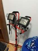 Double work light on stand - Hurley Real Estate & Auctions