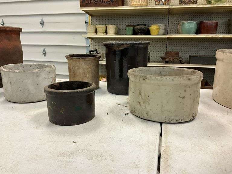 Five stoneware crocks - Hurley Real Estate & Auctions