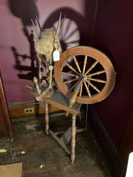 JACOB STAUB signed spinning wheel - Hurley Real Estate & Auctions