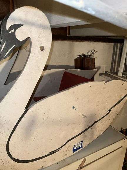 Wooden swan cutout child's rocker - Hurley Real Estate & Auctions