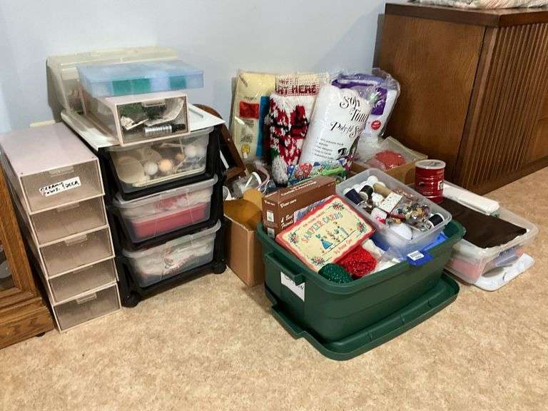 Needlework and craft supplies, plastic storage - Hurley Real Estate ...