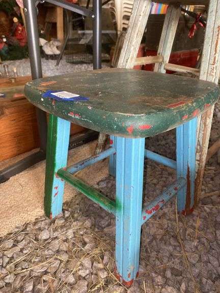 Two wooden stools - Hurley Real Estate & Auctions