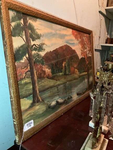 1967 C.H. Roberts landscape watercolor, framed - Hurley Real Estate ...