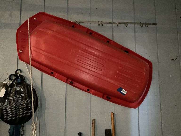 Red plastic sled - Hurley Real Estate & Auctions