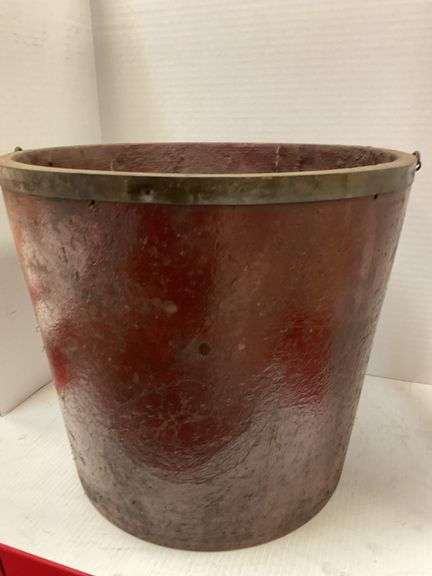 Composition bucket w/ wire/wood bail handle 12.25” - Hurley Real Estate ...